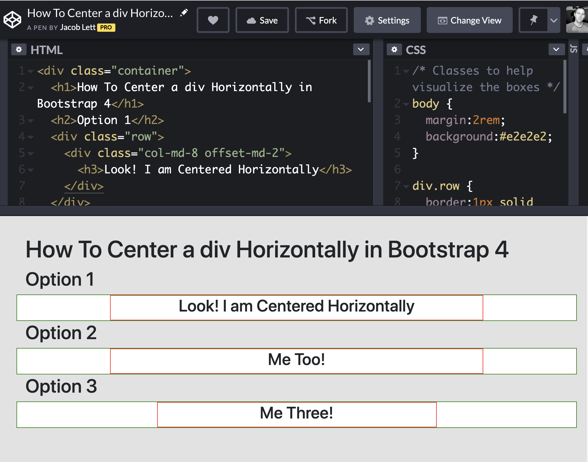  k lka Pr klad Obdivuhodn Bootstrap Box In Center Screen Odpor anie Priradi Prechodn 