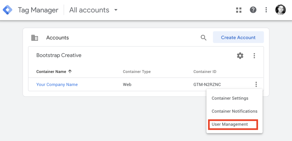 How to Add a User to Your Google Tag Manager Account Google Settings ...