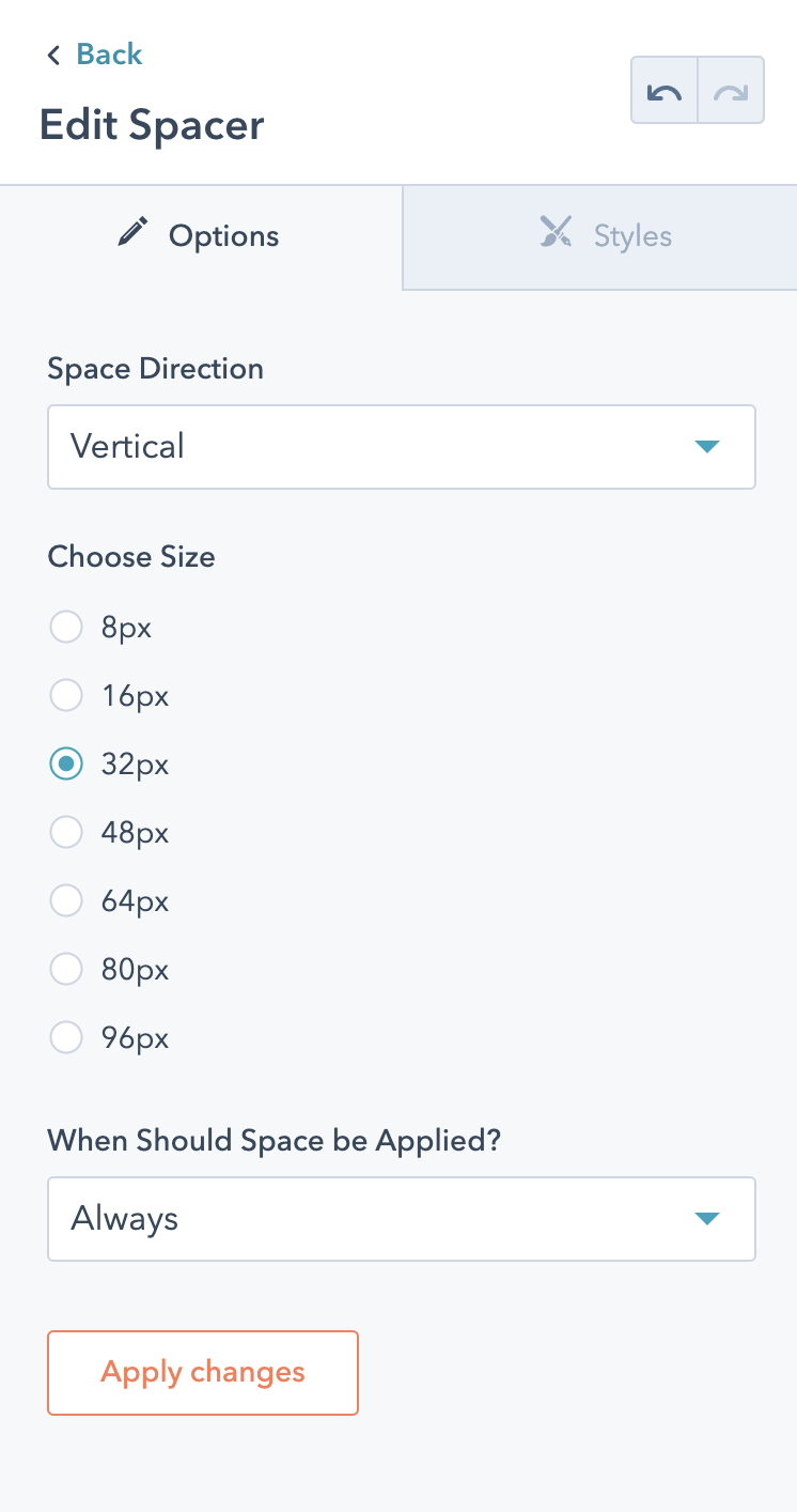 Vertical & Horizontal Spacer HubSpot Modules Bootstrap Creative