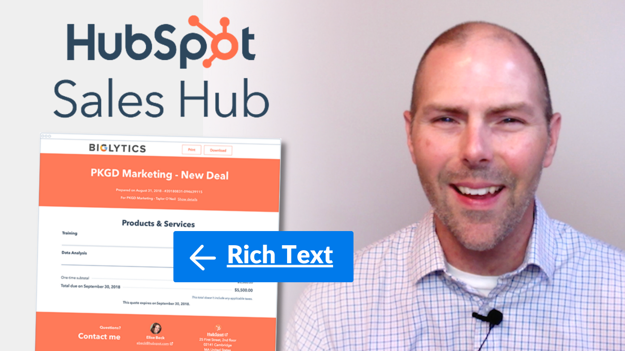 How To Add A Custom Rich Text Property To A HubSpot Sales Quote 